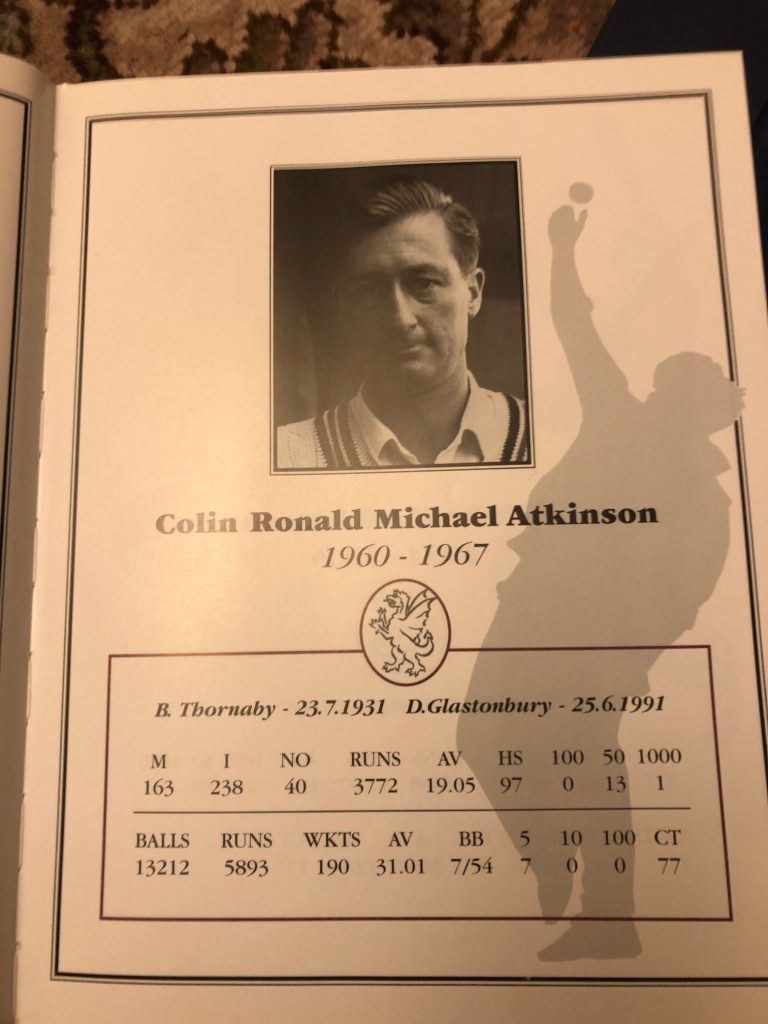 Somerset Cricket Club Players Gallery. Colin Atkinson. – Somerset ...