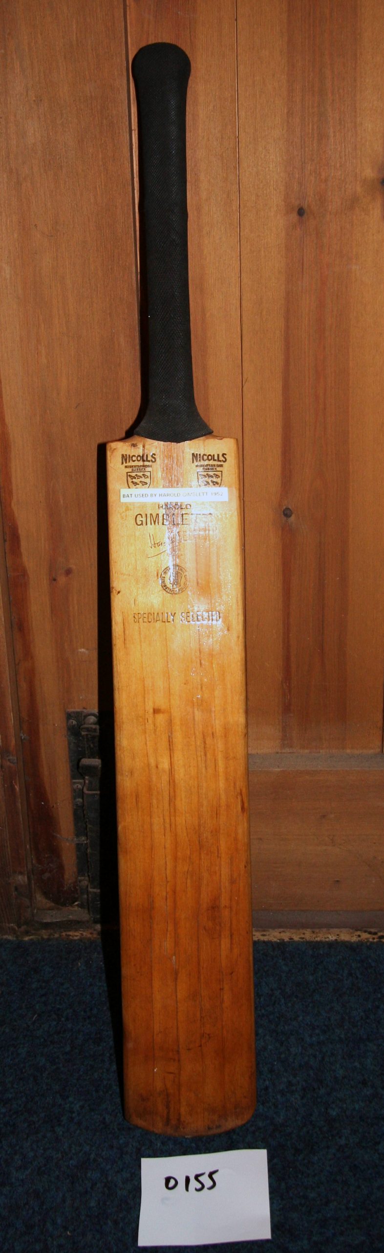 Cricket bat, Harold Gimblett West Buckland School – Somerset Cricket Museum
